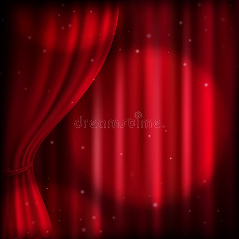 Red Curtain with Spot Light. EPS 10 Stock Vector - Illustration of ...