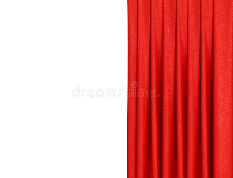 Red Curtain on Theater or Cinema Stage Slightly Open Stock Image ...