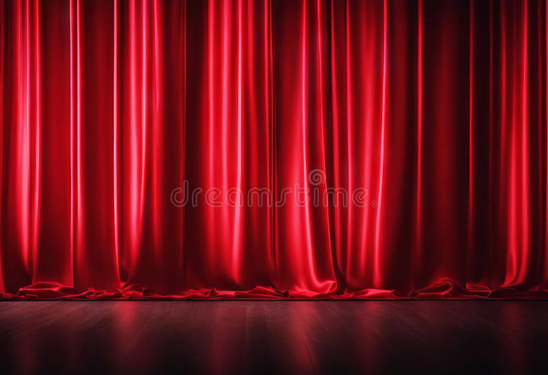Red Curtain Theatre Light Texture Background Velvet Stock Illustration ...