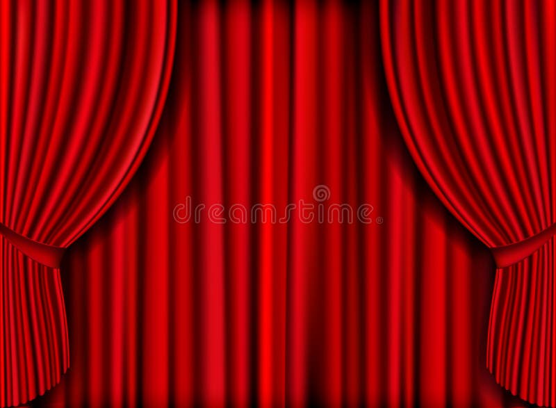 Red Curtain Design Vector Illustration Stock Vector - Illustration of ...