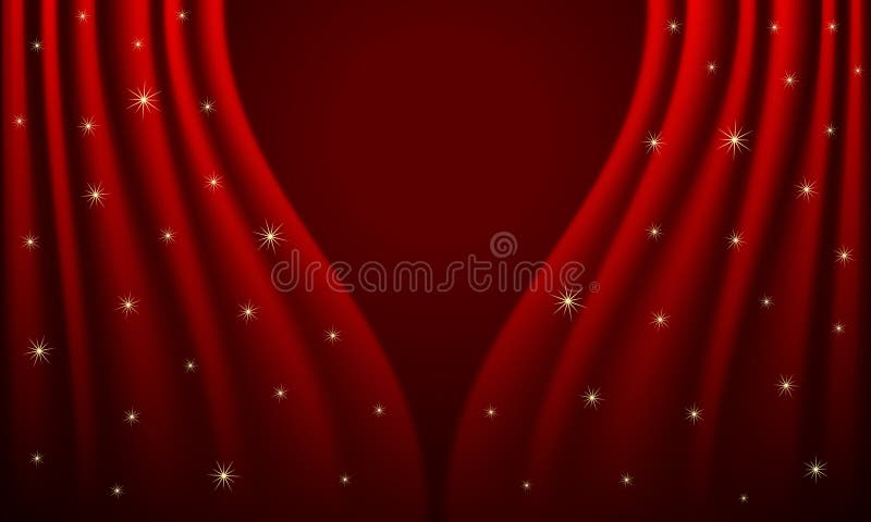Red curtains stock vector. Illustration of drape, fold - 16803073