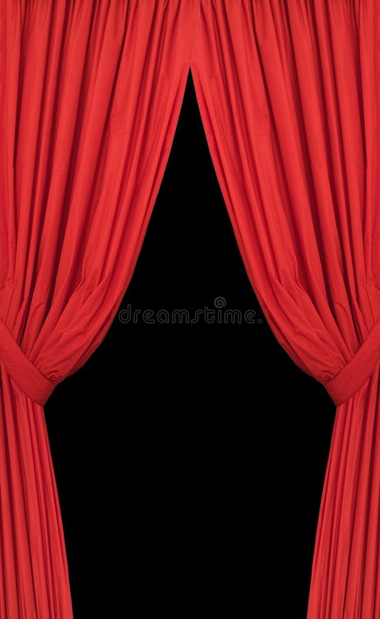 Red Stage Curtain with Gold Frames Stock Image - Image of front, gold ...