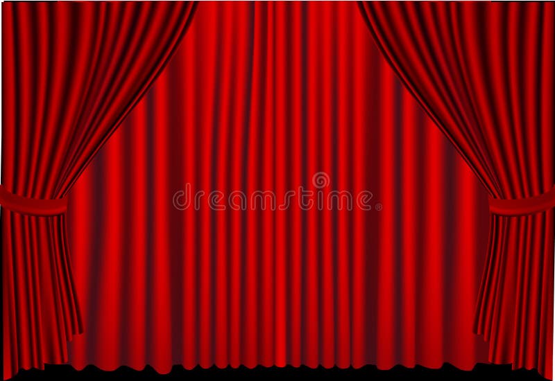 Red curtains closed stock vector. Illustration of opera - 13825654