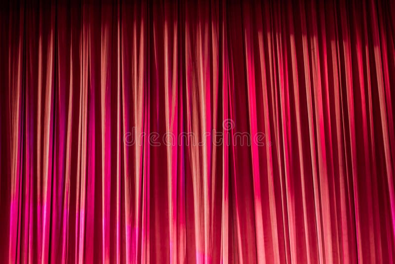 Red curtains and light stock image. Image of film, broadway - 164476351