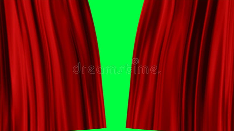 Red Curtains Open, Alpha Channel Stock Footage - Video of entertainment ...