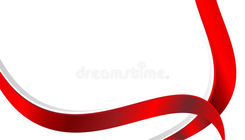 Red Curve on a White Background Vector Stock Vector - Illustration of ...