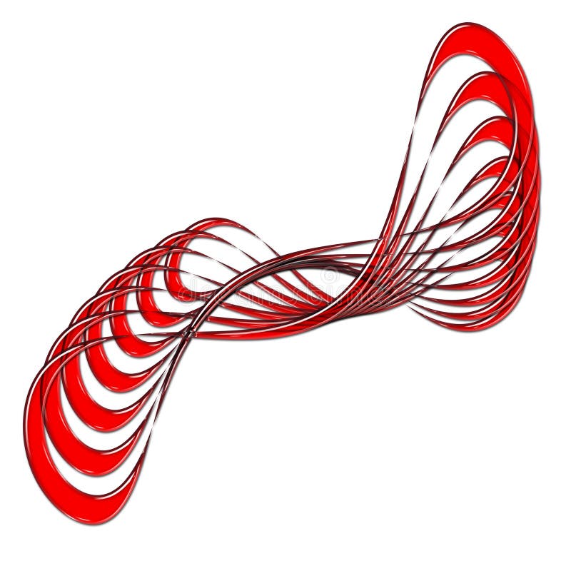 Red Curved Abstract Design stock illustration. Illustration of artistic ...