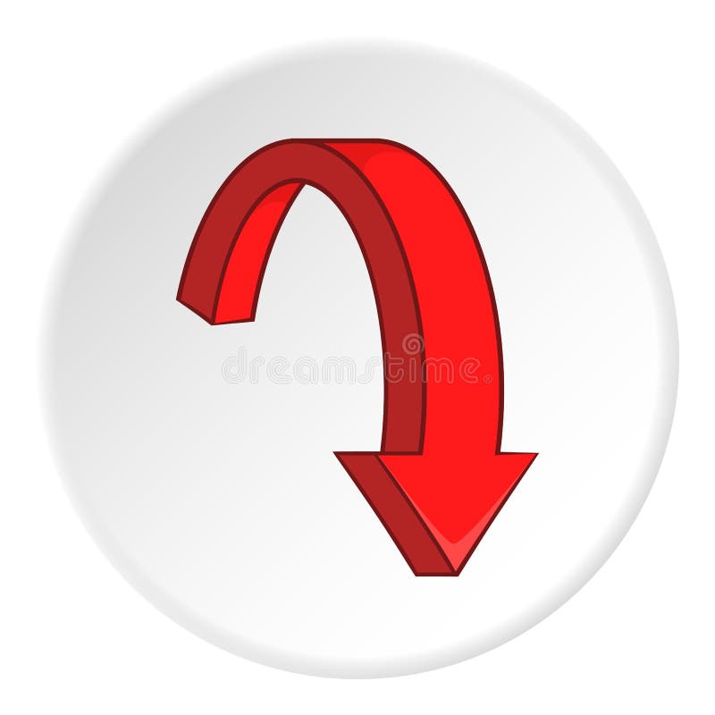 Red Down Arrow Icon Icon Cartoon Stock Illustrations – 620 Red Down ...