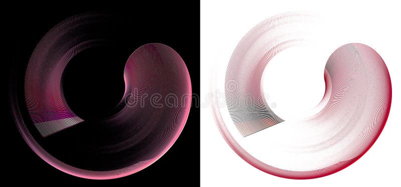 Red Curved Blades of Abstract Propellers Create Circular Frames on ...