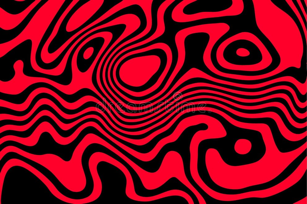 Red Curved Line Stripe Moving Wave on Black Background. Eps 10 Stock ...