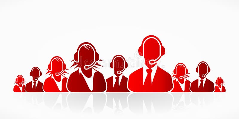 Red customer service stock vector. Illustration of pictogram - 35330570