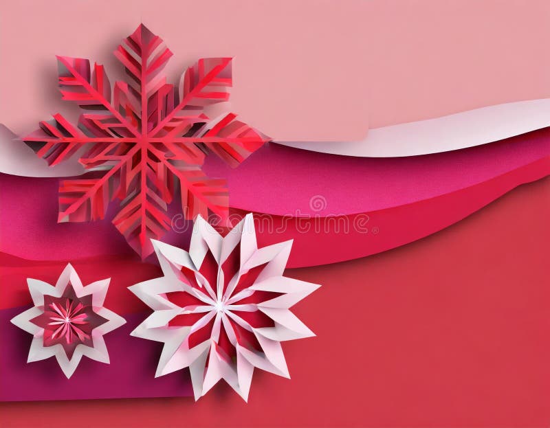 Paper Snowflakes with Space for Text Stock Illustration - Illustration ...
