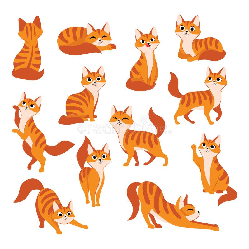 Cat Poses Stock Illustrations 1 062 Cat Poses Stock Illustrations