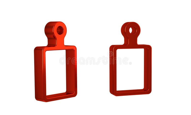 Red Cutting Board Icon Isolated on Transparent Background. Chopping ...