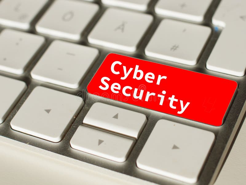 Cyber Security Button on a Computer Keyboard. Stock Illustration ...