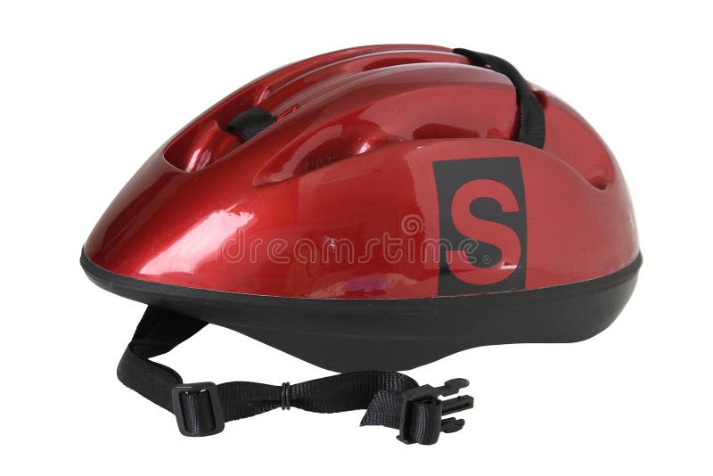 Red cycling helmet stock image. Image of riding, goods - 1687919