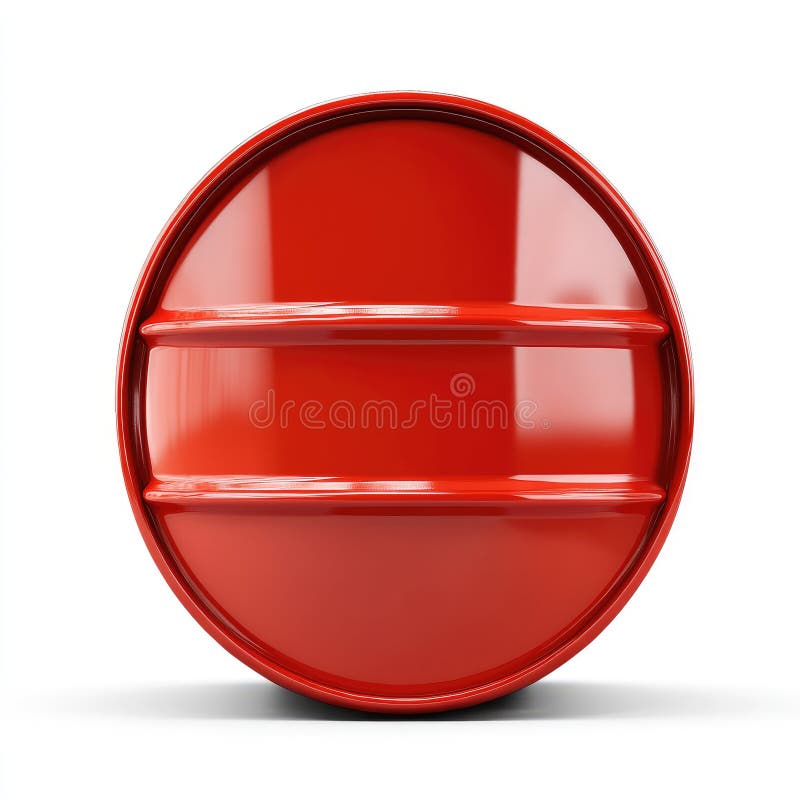 Red Barrel Top View: Shiny Industrial Container Stock Illustration ...