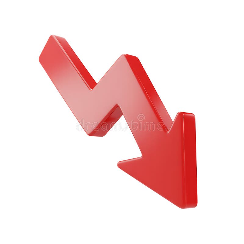 Pointing Arrow Symbolizing Financial Decline Stock Illustrations – 271 Pointing Arrow ...