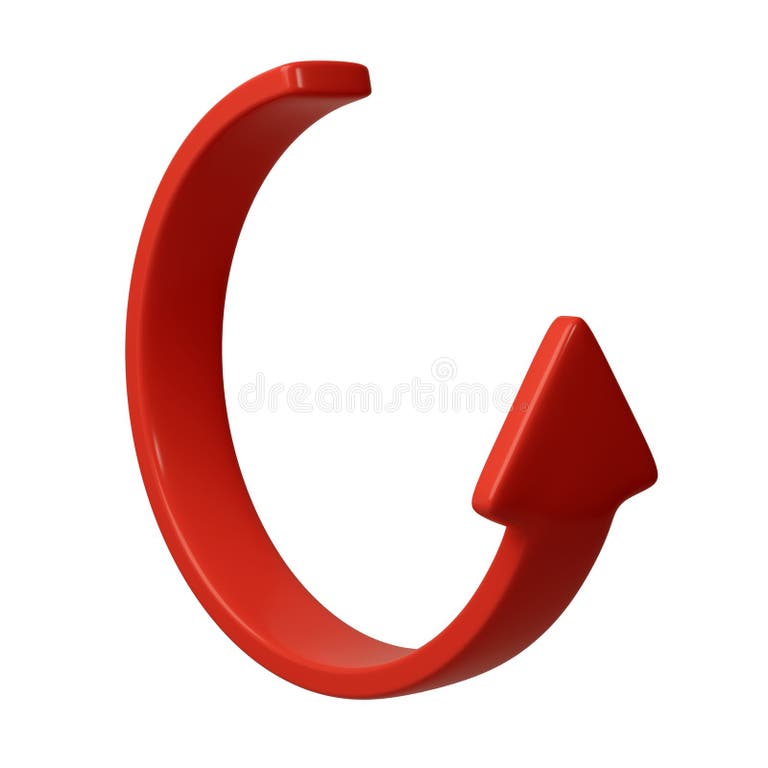 Red 3d Circle Arrows Up Direction. Arrow Sign or Icon for Web Button ...