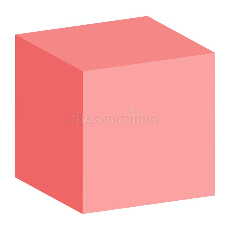Red 3D Cube Isolated on White Stock Vector - Illustration of model ...
