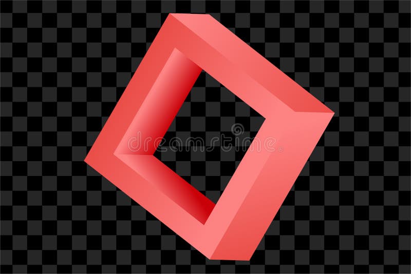 Red 3d Element Design Shape Sphere Cube Stock Illustration ...