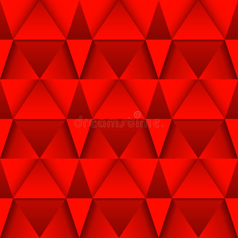 Red 3d Geometric Background. Seamless Pattern Stock Vector ...