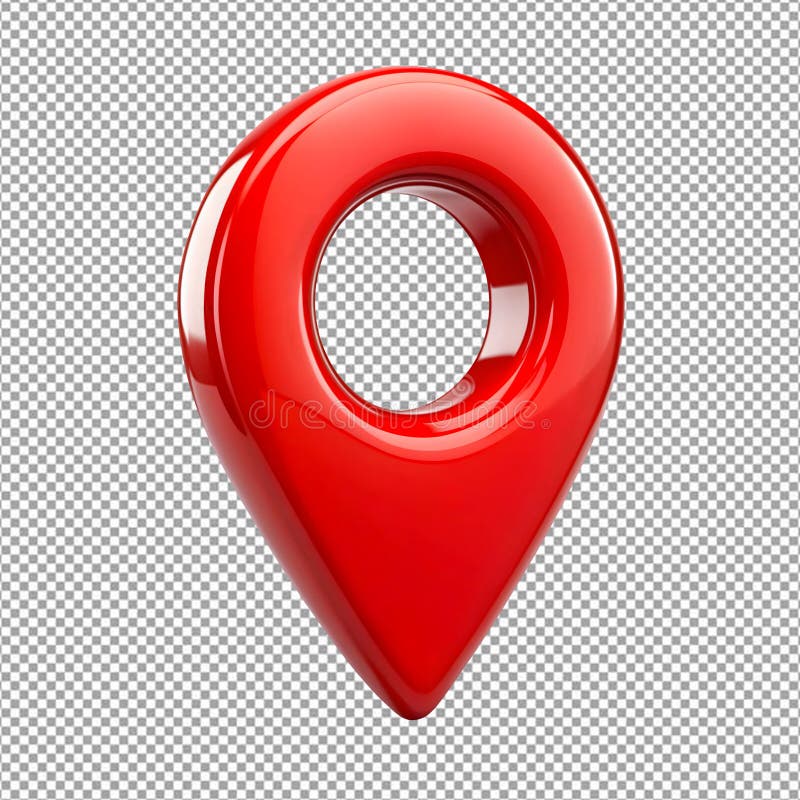 Red 3D Glossy Location Pin Sticker Stock Image - Image of glossy ...