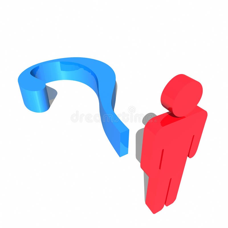 Question Mark with Shadow on White Background Stock Illustration ...