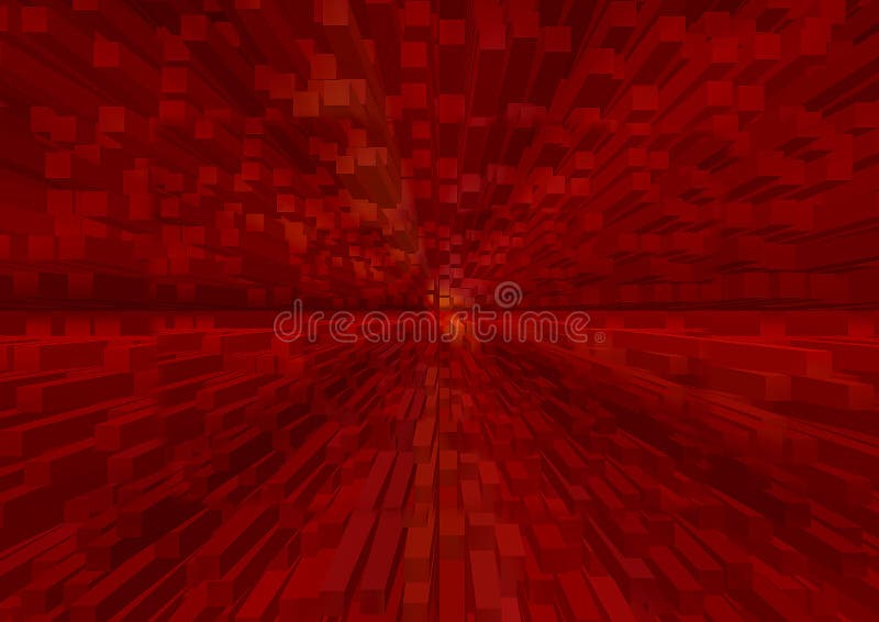 Red 3d L Structure in Dynamic Perspective Stock Illustration ...