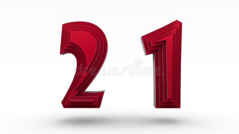 Red Number 21