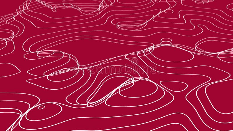 Red 3D Topographic Map Background Concept Abstract Background. Space ...