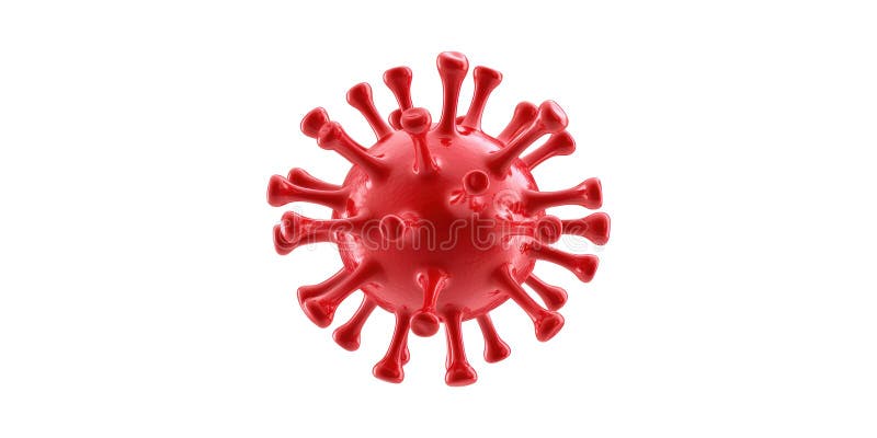 Red 3D Virus Model. Representation of Viral Structure and Infection ...