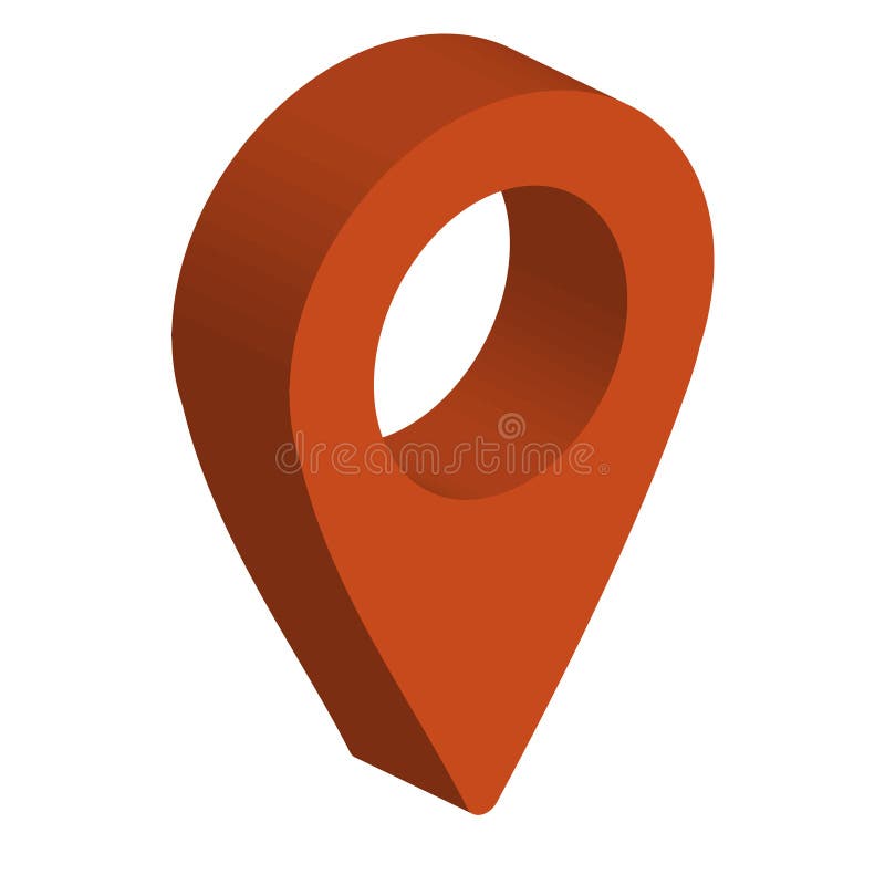 Red web pointer map icon stock vector. Illustration of isolated - 265096741