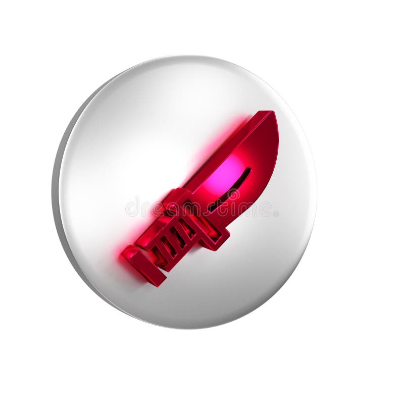 Red Dagger Icon Isolated on Transparent Background. Knife Icon. Sword ...