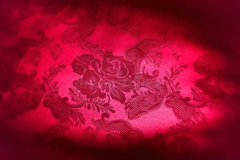 Red Damask Floral Fabric Background Stock Image - Image of weaving ...