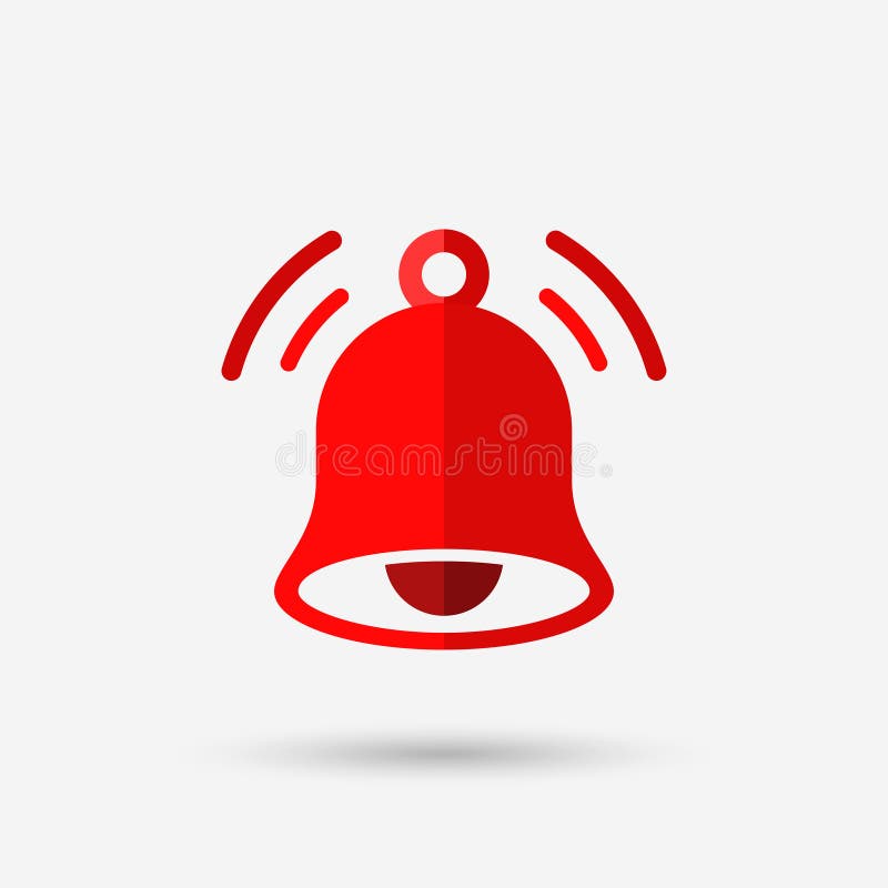 Red Danger Alarm Bell or Emergency Notifications Alert on Rescue ...