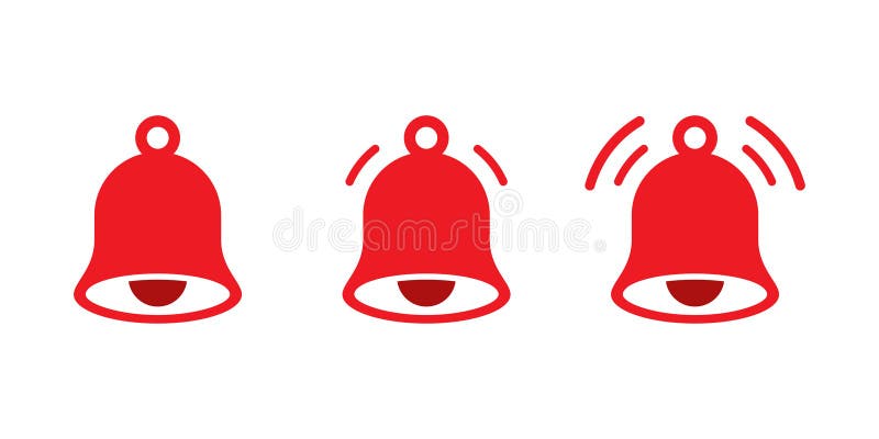Red Danger Attention Bell or Emergency Notifications Alert on Rescue ...