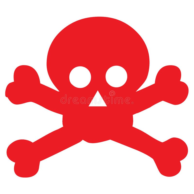 Red danger scull icon stock vector. Illustration of render - 8598508