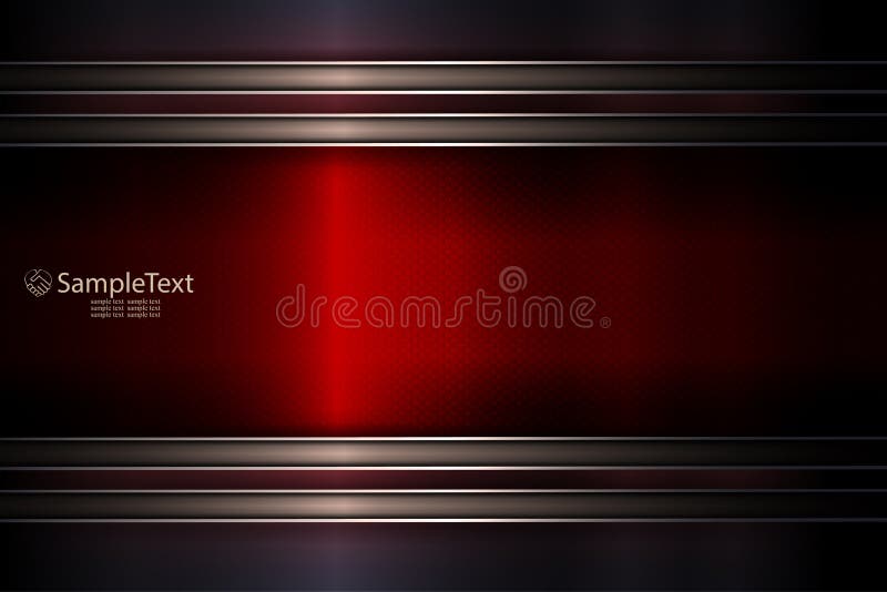 Red Dark Geometric Composition with Embossed Frame with Border. Stock ...