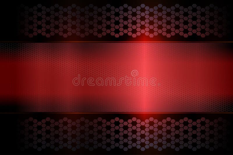 Red Dark Abstract Geometric Design with Mesh Grid Stock Vector ...