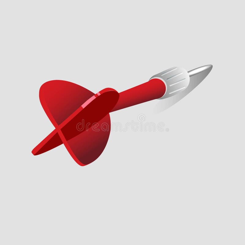 Red Dart Icon for Darts. Hit the Target Stock Vector - Illustration of ...