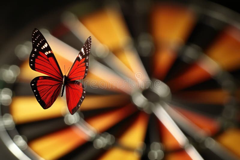 A Red Dart Landing on a Dartboard Labeled Skills Stock Photo - Image of ...