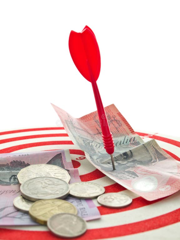 Red dart and money stock image. Image of banknote, isolated - 20948631