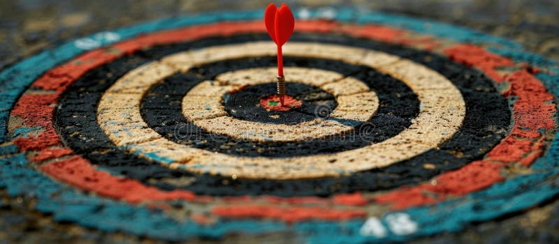 Red Dart Pierces Bullseye Target Stock Image - Image of sport, goal ... Red Dart Pierces Bullseye Target Stock Image - Image of sport, goal ...