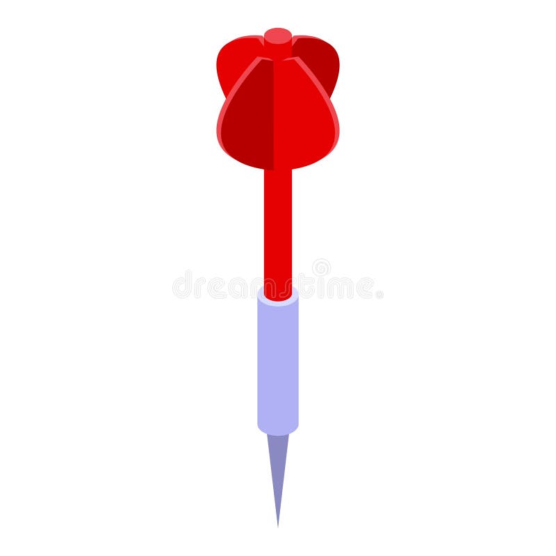 Red Dart for Playing Darts Isometric View Stock Illustration ...