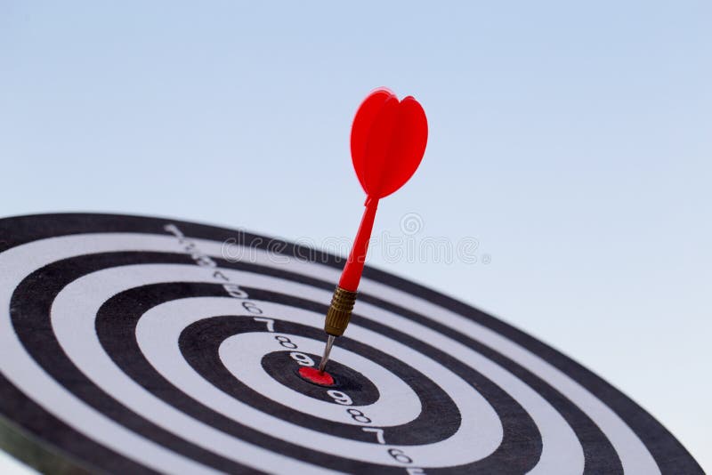 Red Dart Target Arrow Hitting on Bullseye with,Target Marketing and ... Red Dart Target Arrow Hitting on Bullseye with,Target Marketing and ...