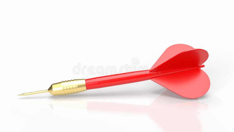 The Red Darts for Business or Challenge Concept 3d Rendering Stock ...