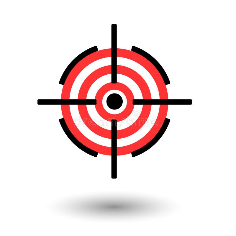 Red Darts Target Aim On White Background Stock Vector Illustration Of