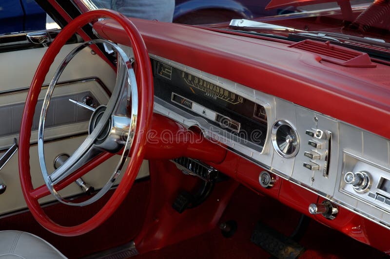 Red Dashboard stock image. Image of retro, romance, american - 154713