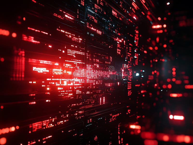Red Data System Illustrating Complex Data Processing in Technology ...